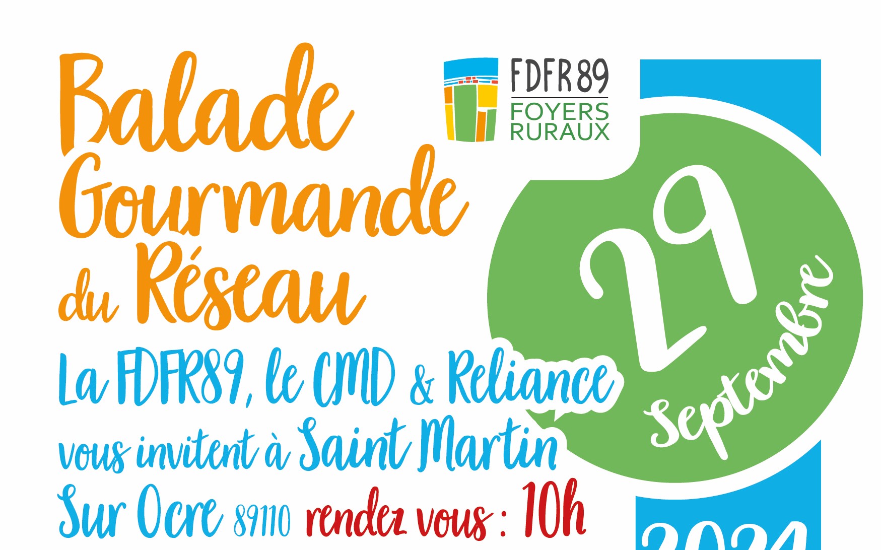 La balade Gourmande du réseau, c'est le 29 septembre 2024... à vos ...